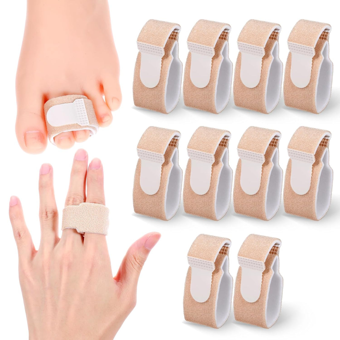 Finger Buddy Straps 10 PCS Tape Finger Wraps With Padded Hook Loop Thi ...