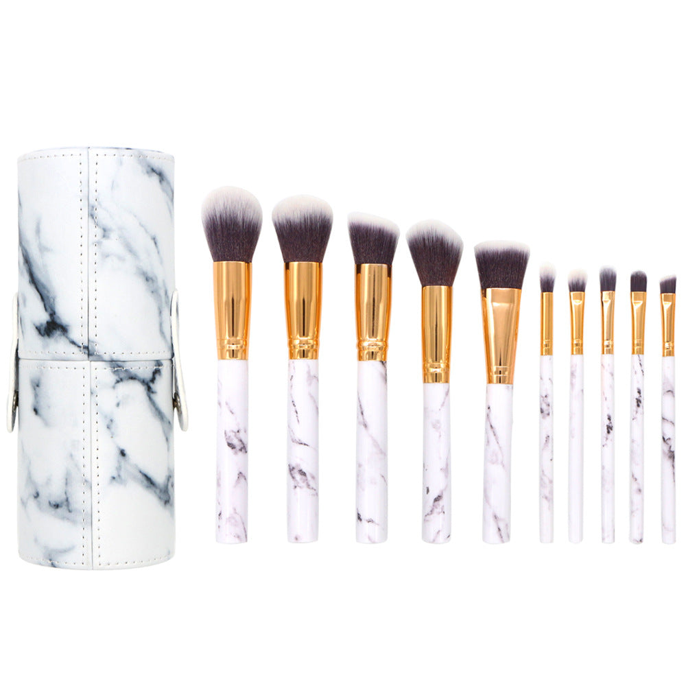 Marble Makeup Brush Set – Silk Rolla
